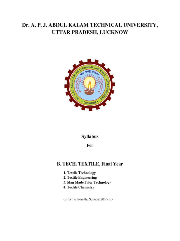 Dr. A. P. J. Abdul Kalam Technical University, Uttar Pradesh, Lucknow | PDF | Composite Material ...