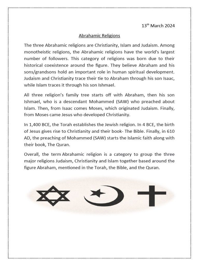 Abrahamic Religions | PDF
