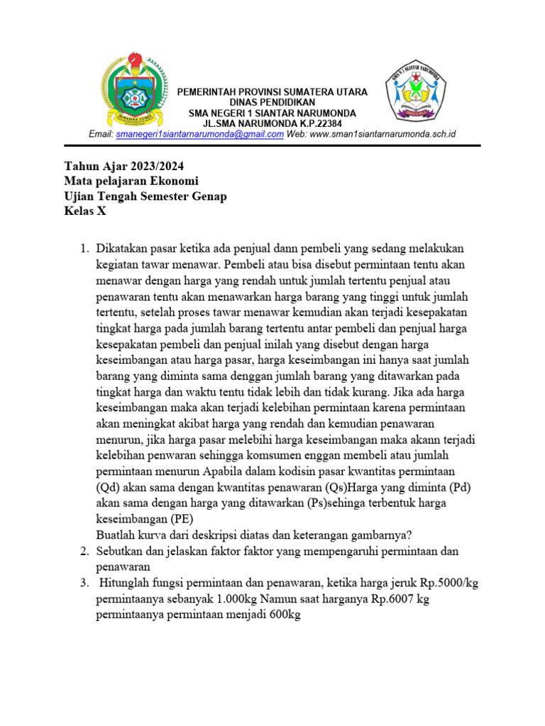 Ujian Mid Semester Genap 2024 | PDF | Pengelolaan Keuangan & Uang