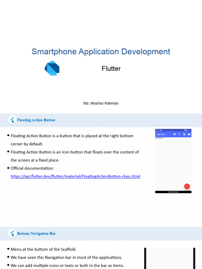 Flutter UI Components Guide | PDF