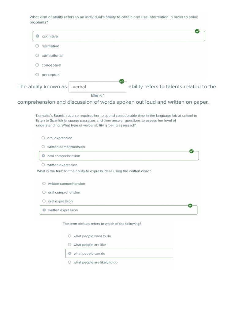 Chapter 10 - Ability (SmartBook) Assignment | PDF
