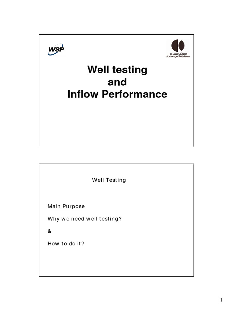 Well Testing and Reservoir Performance | Download Free PDF | Petroleum ...