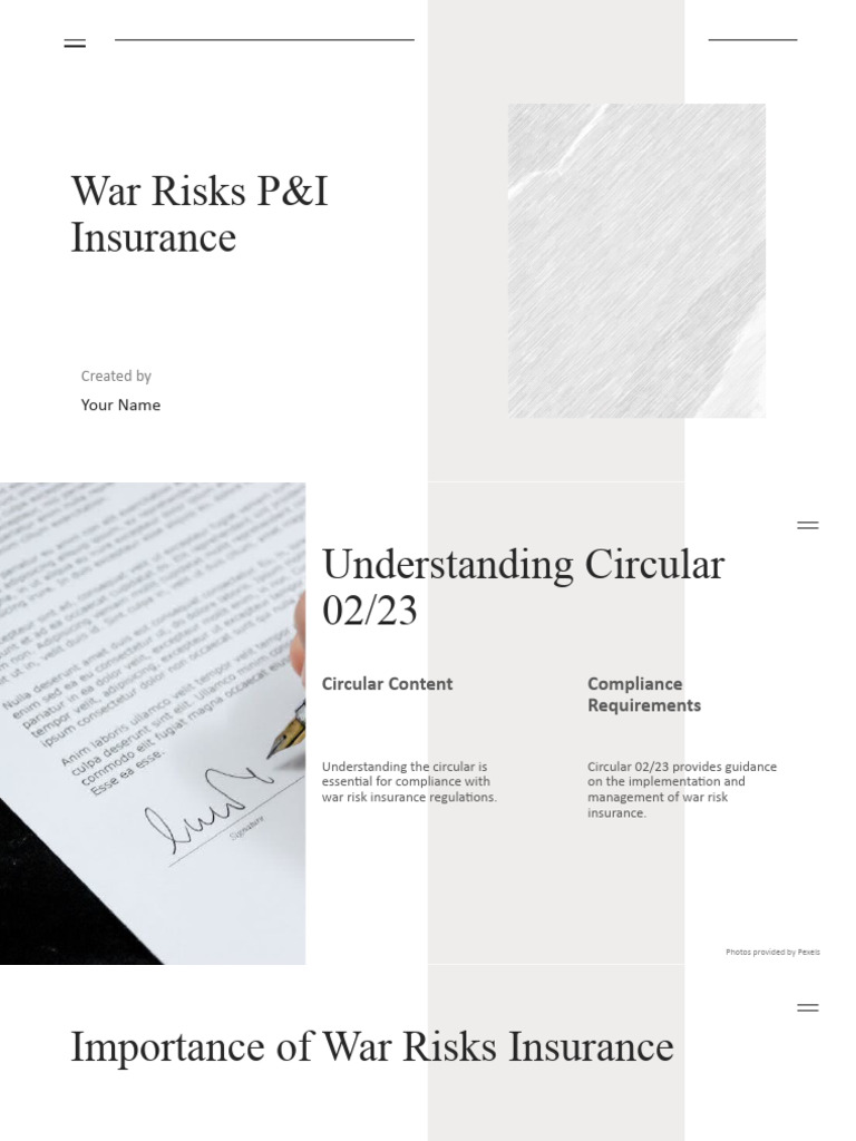 War Risks PI Insurance | PDF | Insurance | Risk