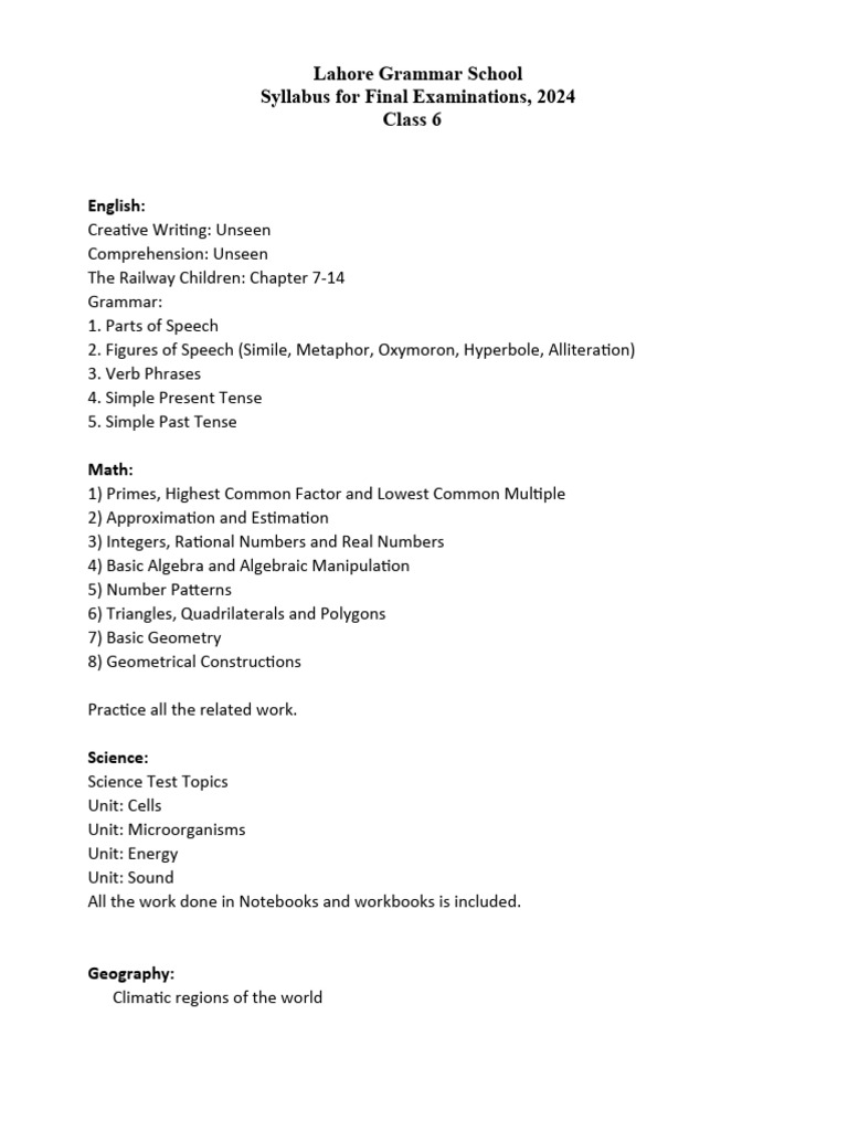 Class6 Final Exams | PDF | Mathematics