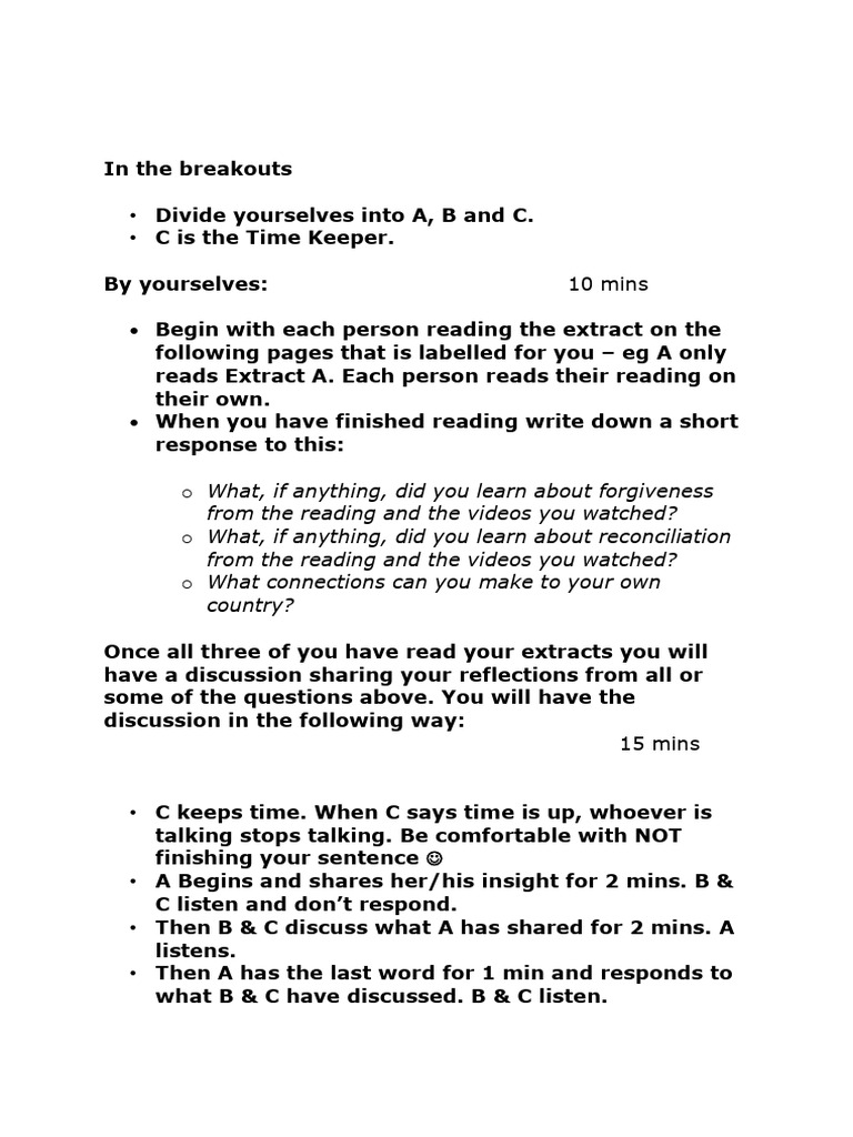 Insights on Forgiveness and Reconciliation | PDF