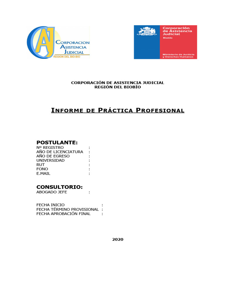 Formato Informe de Practica Primera Instancia | PDF | Justicia | Crimen y violencia