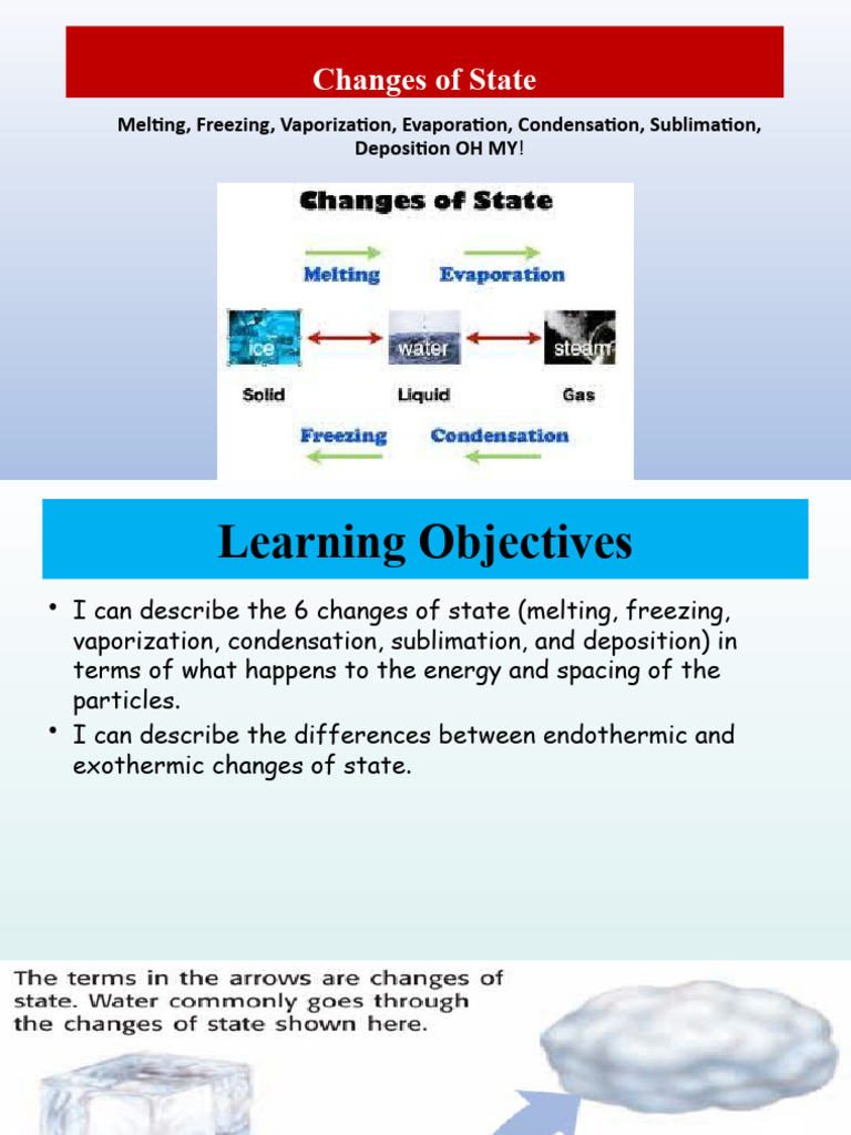 3-3 Changes of State Chemistry | PDF | Liquids | Phase (Matter)