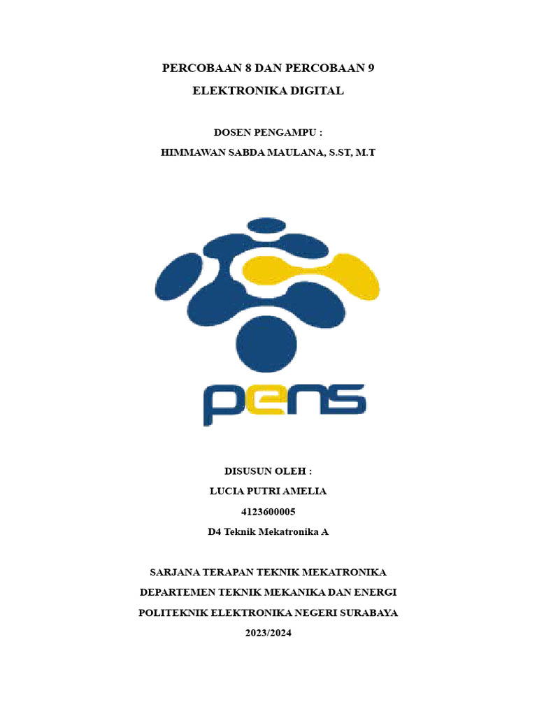 Percobaan 8 Dan Percobaan 9 | PDF