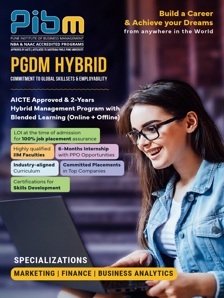 PGDM Hybrid - 3 Fold Leaflet - Web | PDF | Master Of Business Administration | Analytics