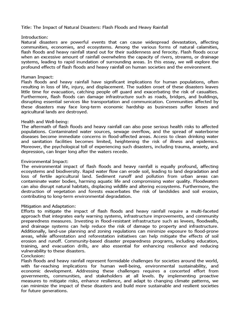 Natural Awareness | PDF | Flood | Environmental Degradation