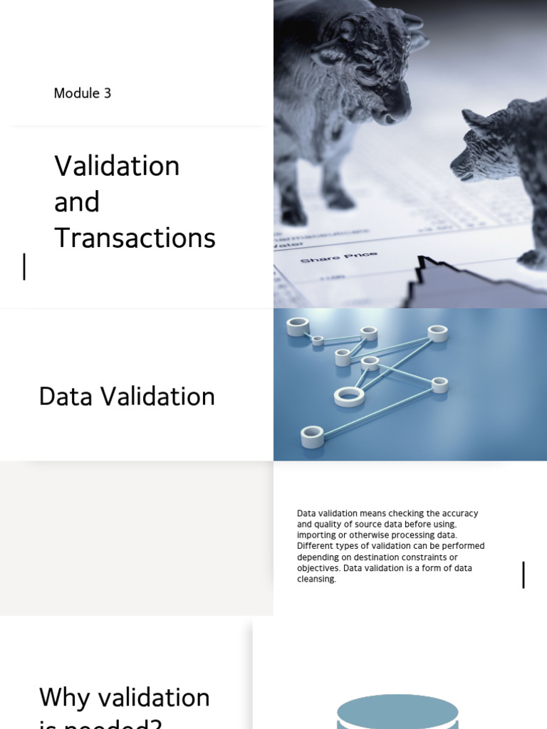BL Module 3 Validation and Transaction | PDF | Credit Card | Banks