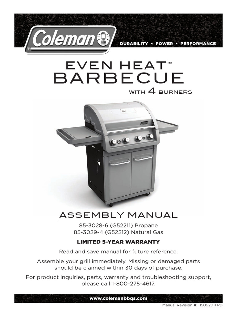 Coleman Barbecue | PDF | Barbecue Grill | Screw