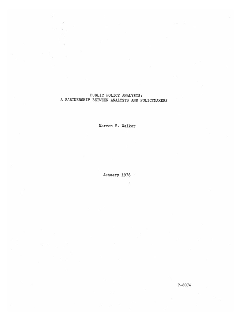 Public Policy Analysis APartnership Between | PDF Public Policy Analysis APartnership Between | PDF