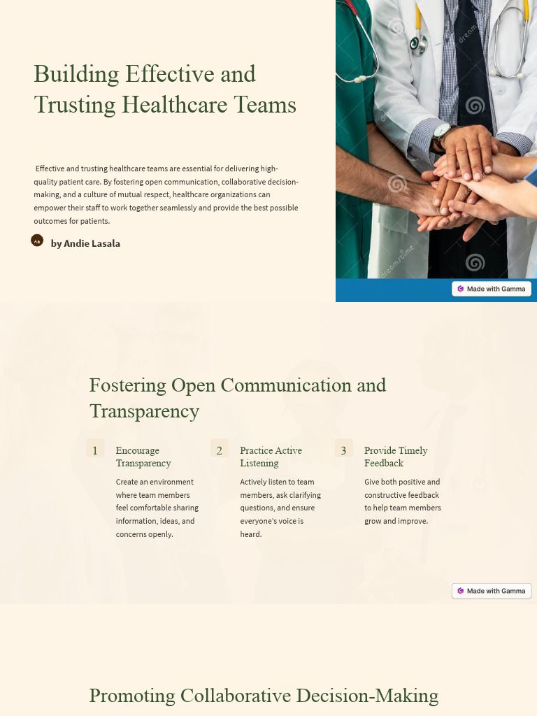 Building Effective and Trusting Teams of Hospital Workers | PDF ...