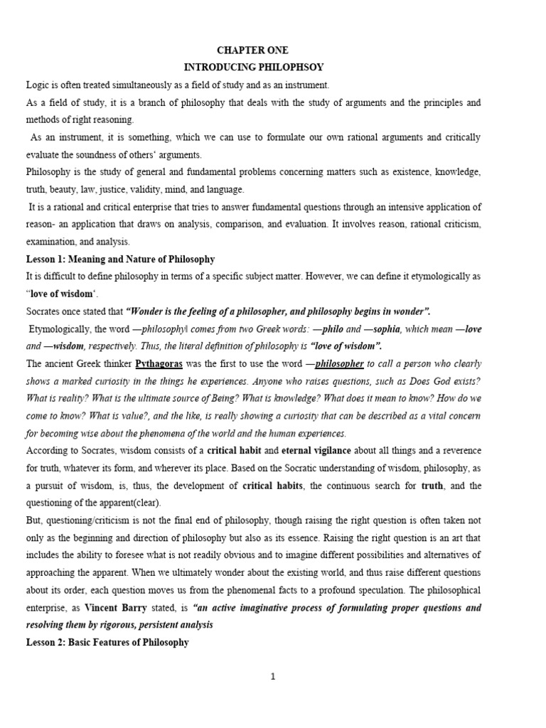 logic chapter 1 | PDF | Epistemology | Reason