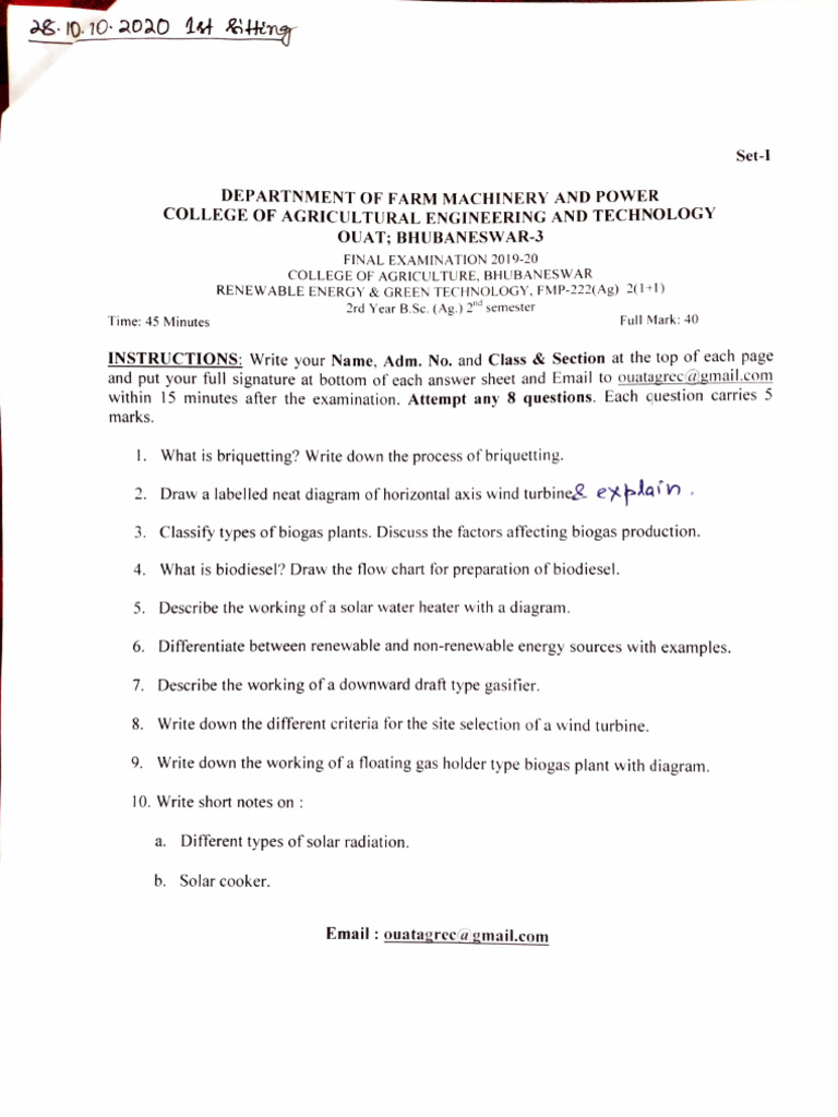 FMP Question Paper 4th Semester | PDF
