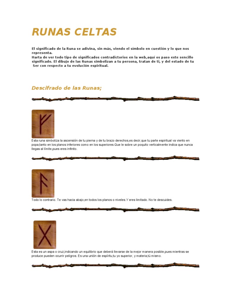 Runas Celtas | PDF | Espíritu | Alma