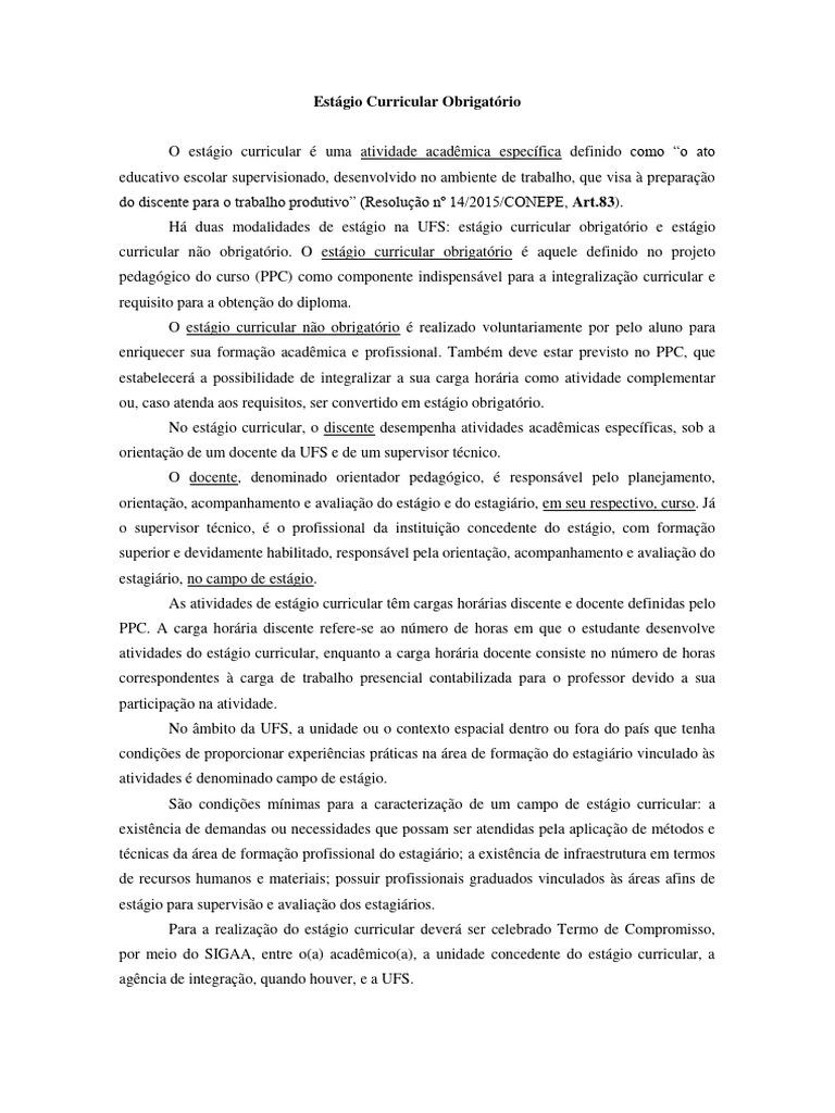 Mat_ria_2_-Texto_sobre_est_gio | PDF | Pedagogia | Estágio