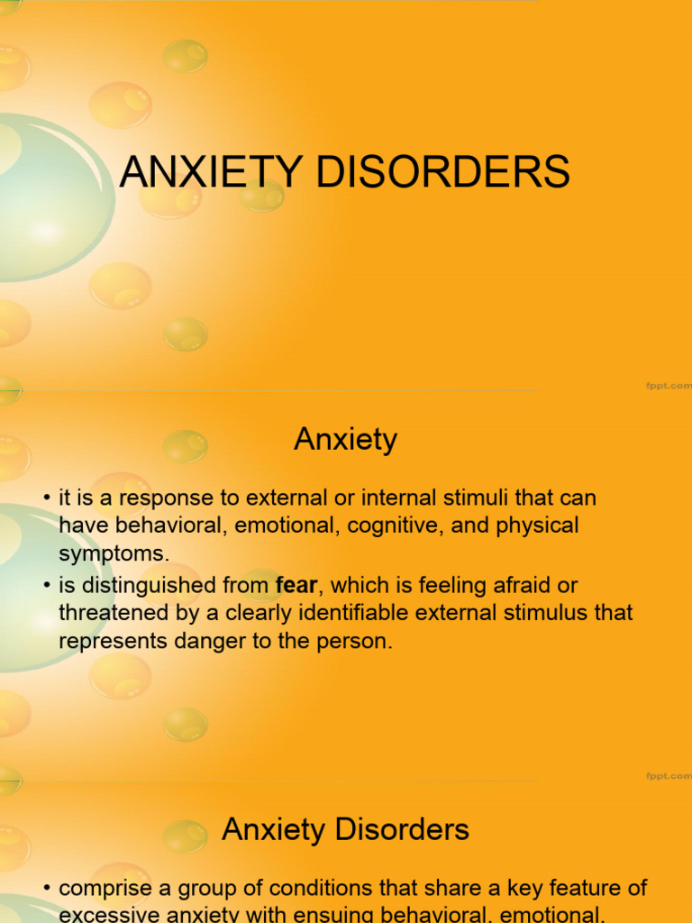 Anxiety Disorders | PDF | Anxiety Disorder | Psychological Trauma