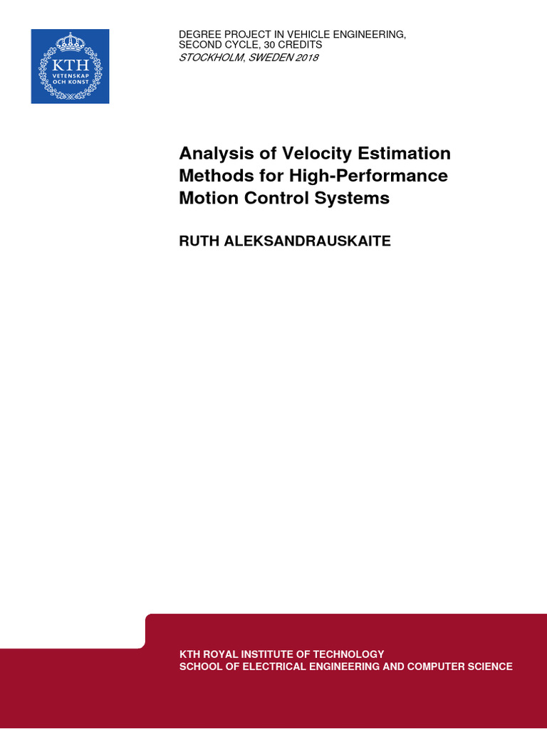 FULLTEXT01 | PDF | Kalman Filter | Control Theory