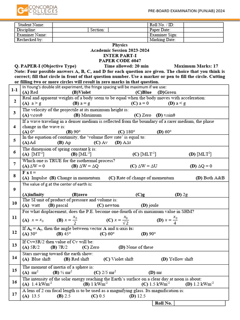 Physics Part 1 2024 090402 Pdf Physics