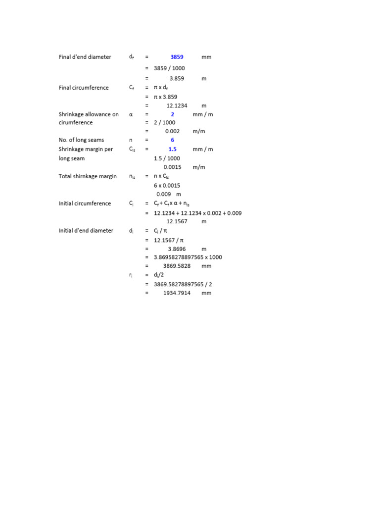 Shrinkage Margin Calc For DEND | PDF | Teaching Methods & Materials ...