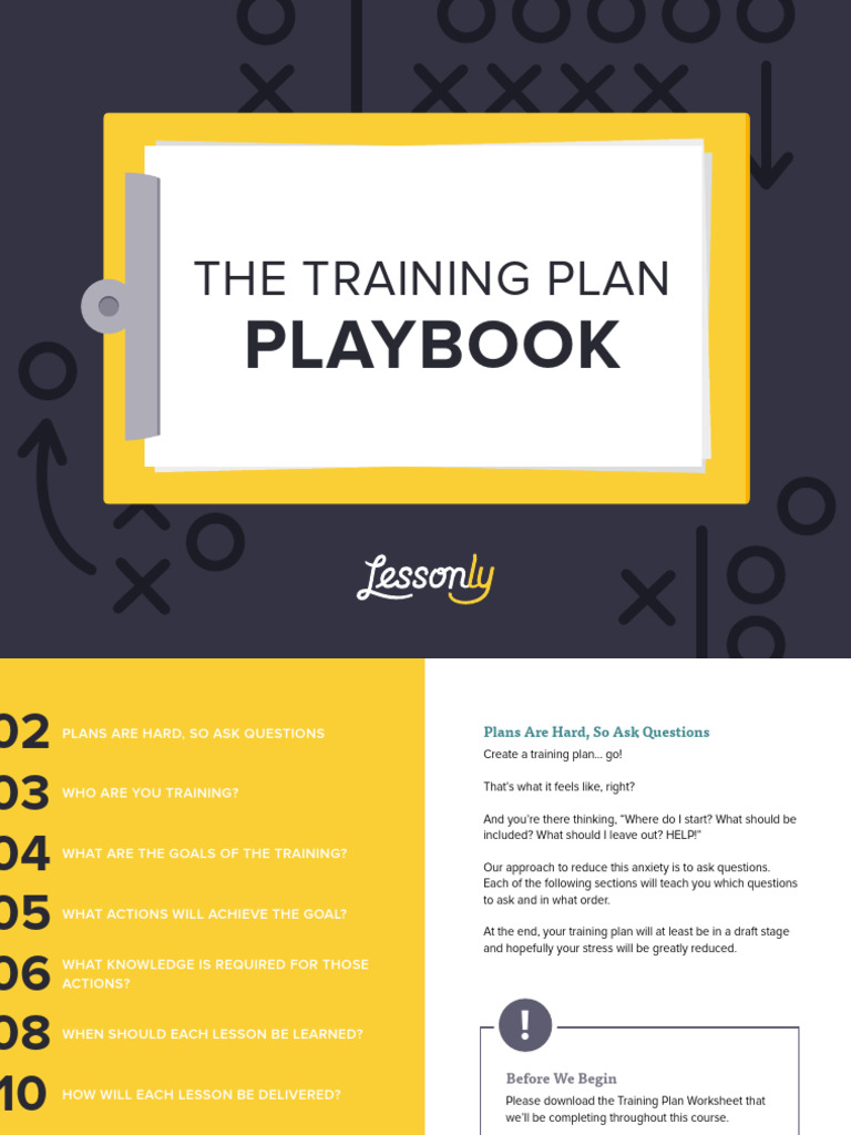 TrainingPlanPlaybook by Lessonly | PDF | Qualitative Research | Learning