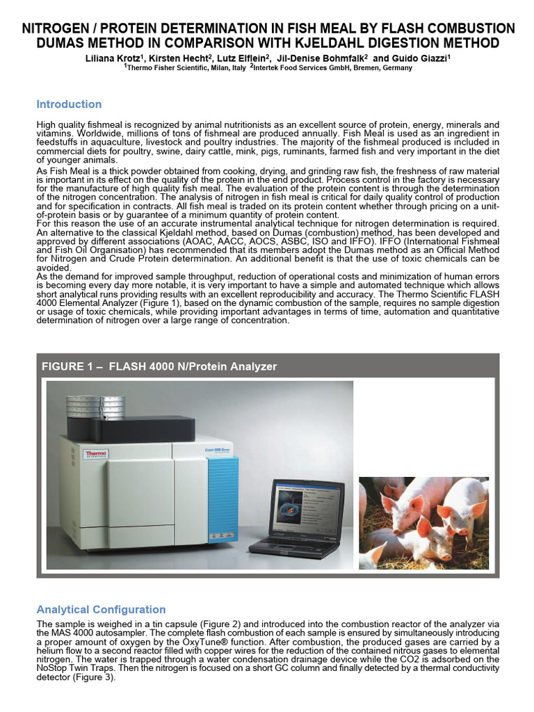Dokumen - Tips - Nitrogen Protein Determination in Fish Meal by Flash ...