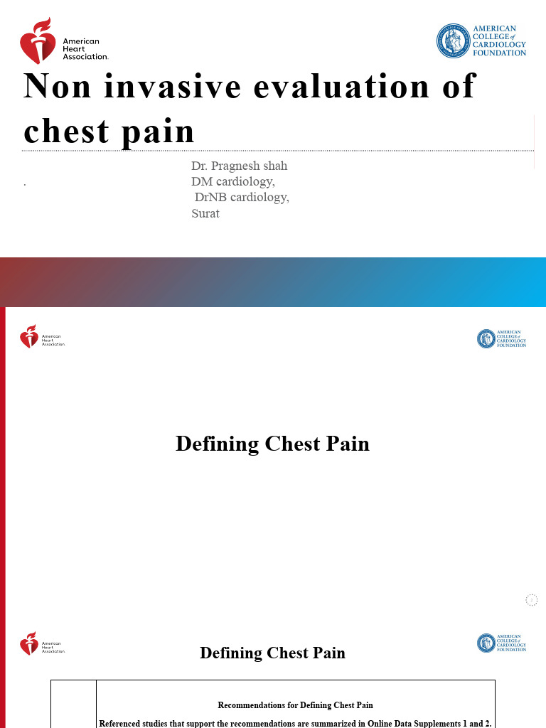 Slide Set Chest Pain | PDF | Myocardial Infarction | Coronary Artery ...