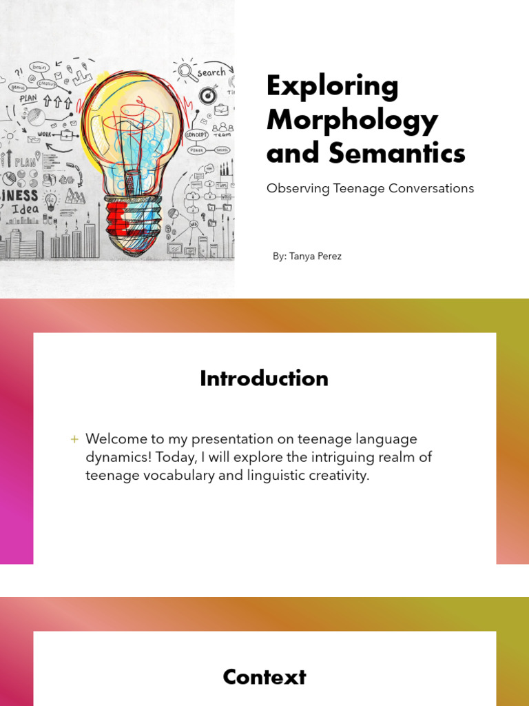 Morphology Semantics Activity | PDF | Adolescence | Linguistics