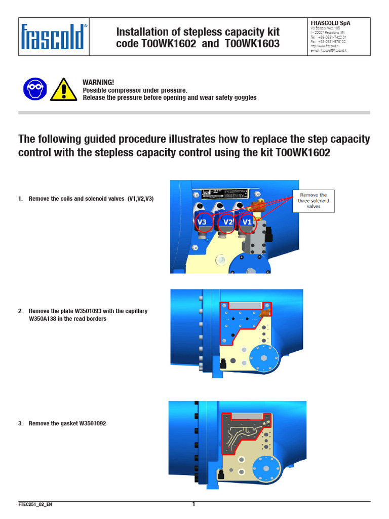 Technical Documentation Assembly Stepless Capacity Kit Eng | PDF ...