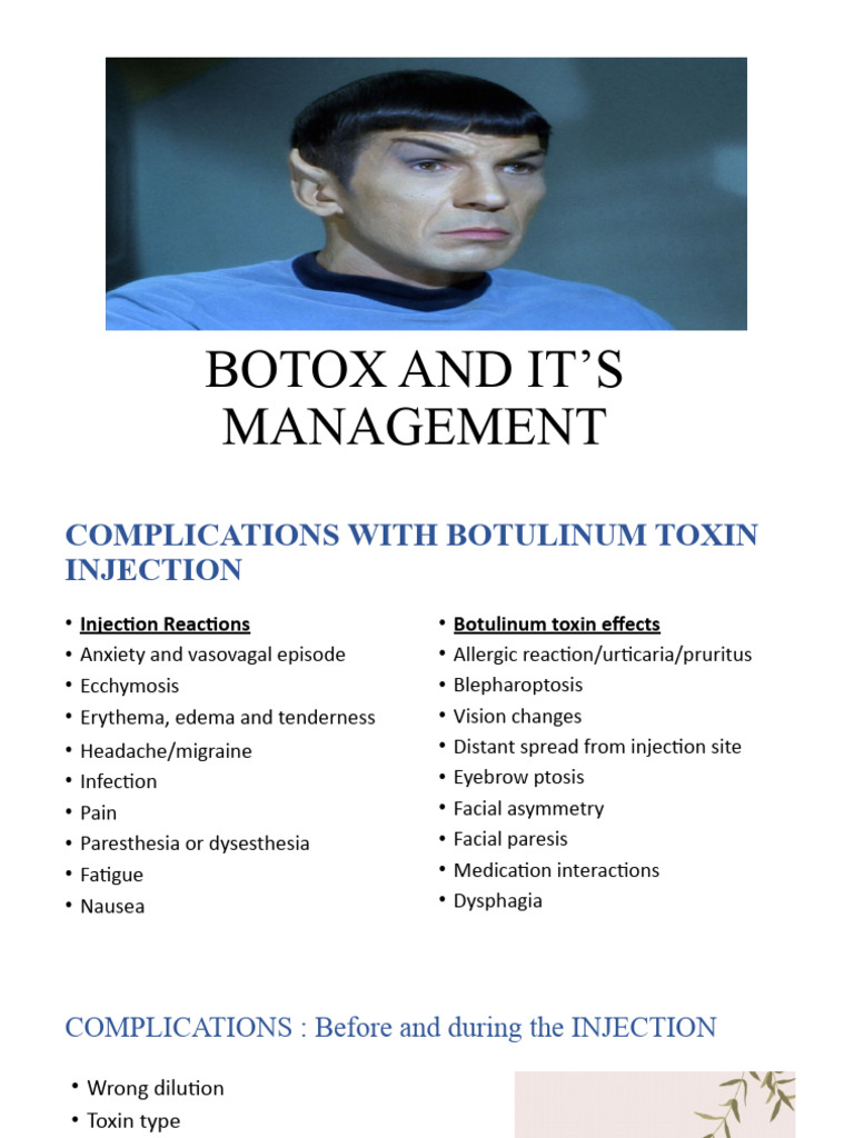 Complications of Botox and It's Management | Download Free PDF ...