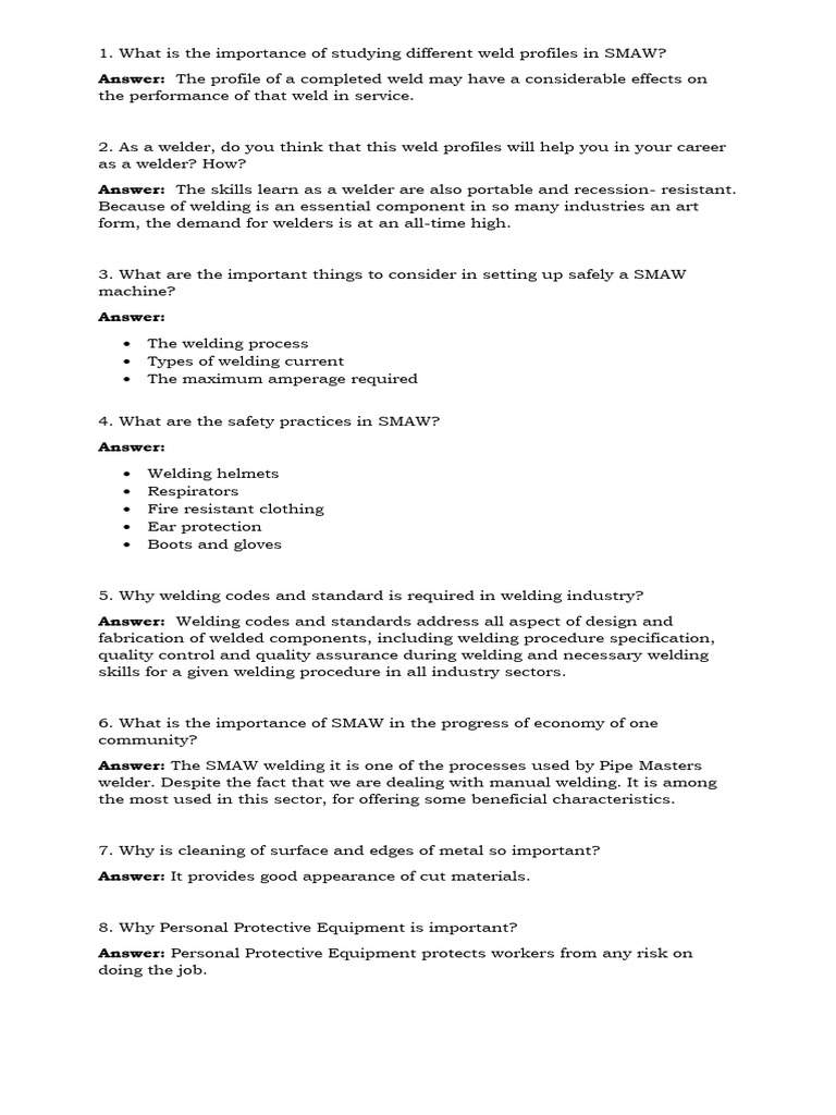 Welding Common Questions | Download Free PDF | Welding | Construction