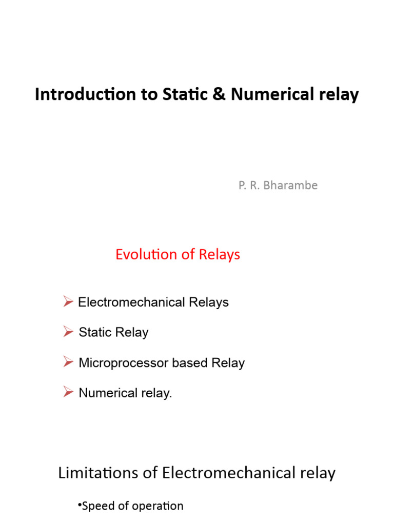 Static Relay - PSP | PDF | Relay | Electrical Network