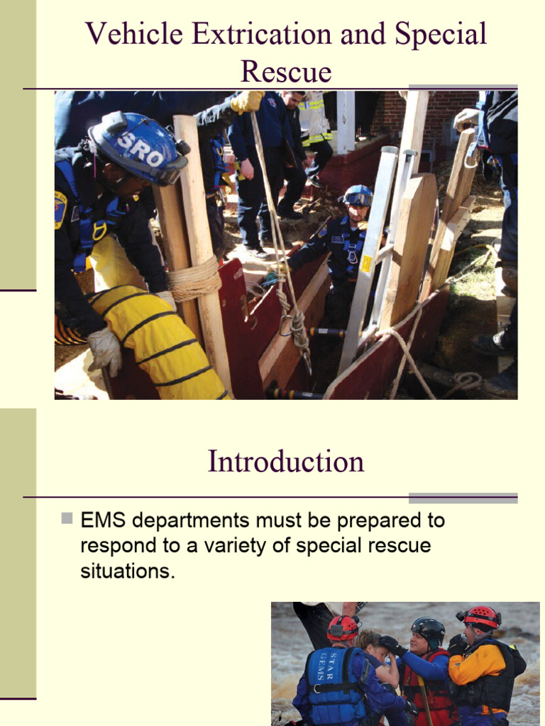 Vehicle Extrication and Special Rescue | PDF | Personal Protective ...