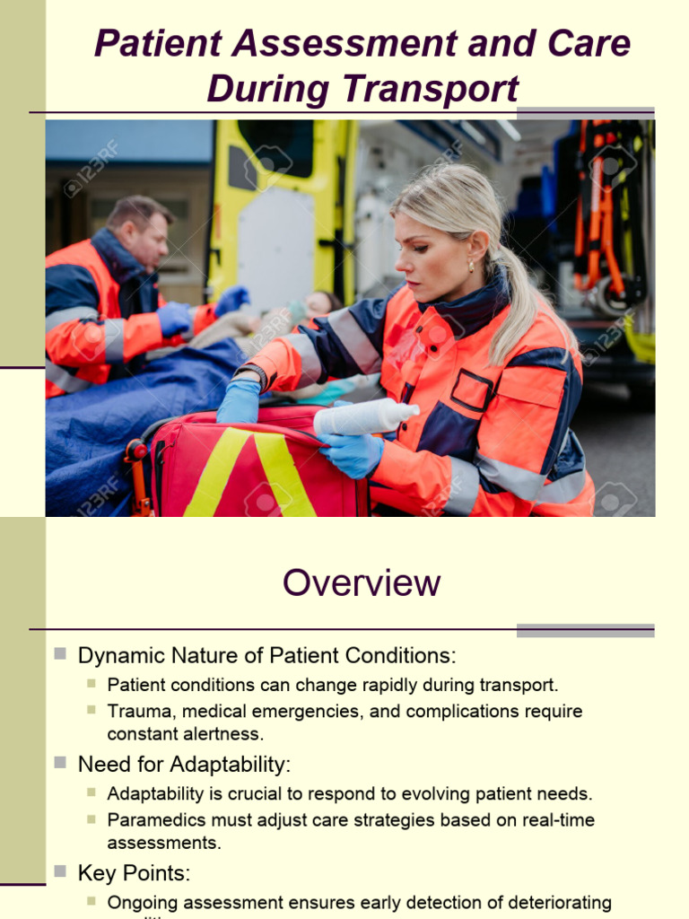 Lecture (4) - Patient Assessment and Care During Transport | PDF ...