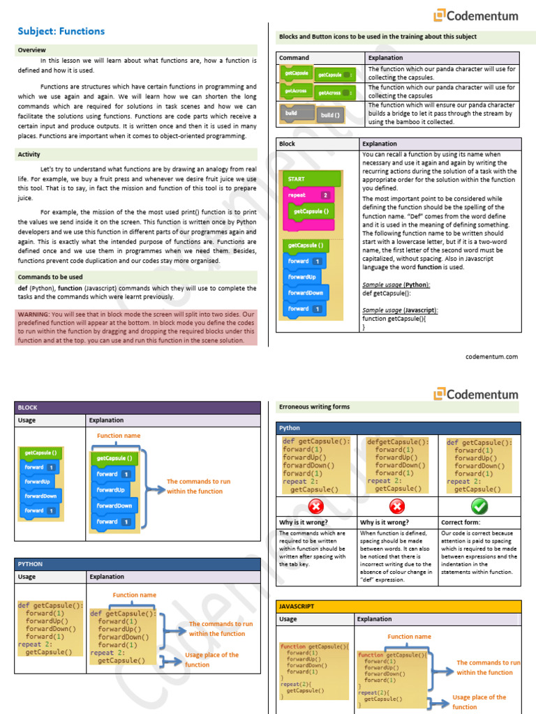 12 Functions 90dcbe9f5 | PDF | Function (Mathematics) | Control Flow
