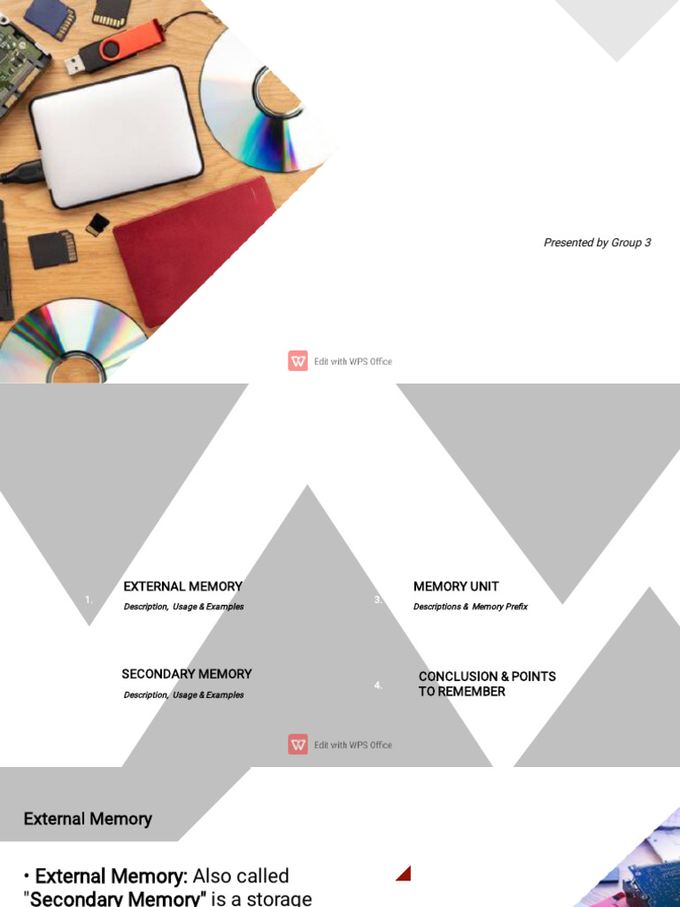 Group 3 External Memory | PDF | Computer Data Storage | Random Access ...