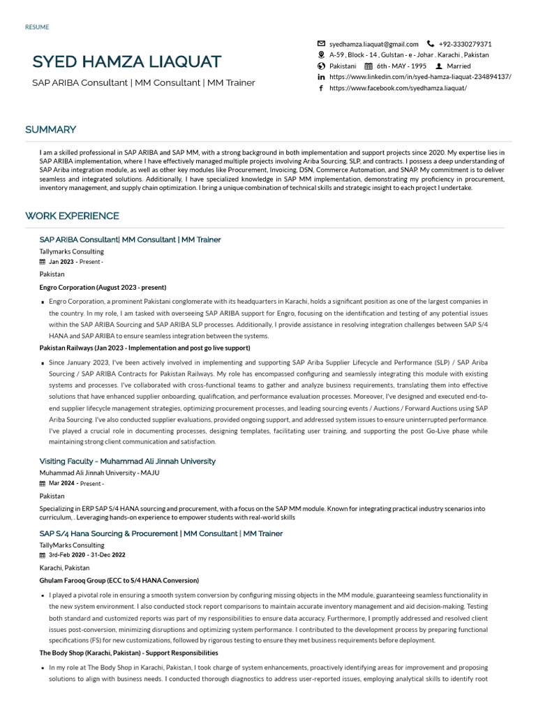 Syed Hamza Liaquat | PDF | Procurement | Business Process