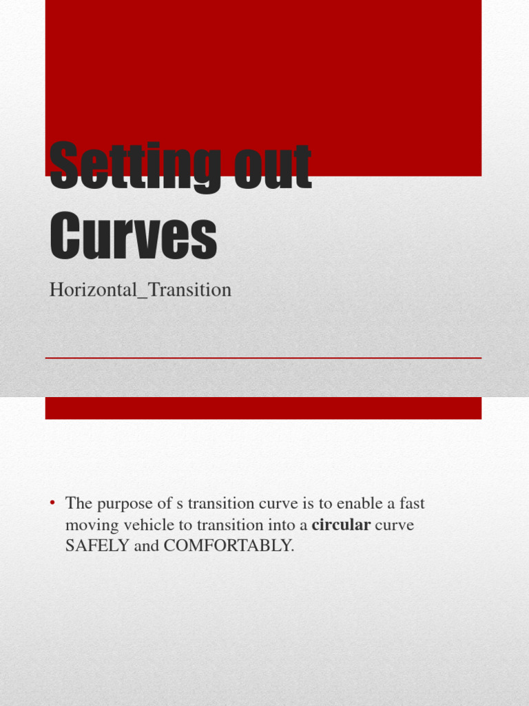 Setting out Curves_Transition | PDF | Angle | Geometry
