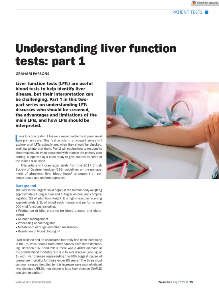 Understanding Liver Function Tests | PDF | Liver | Clinical Medicine