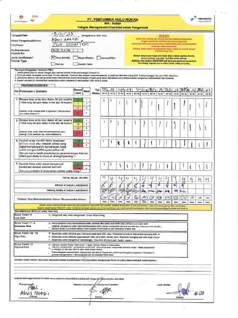 Pre Use Inspection Kendaraan Berat - Compressed - Compressed | PDF