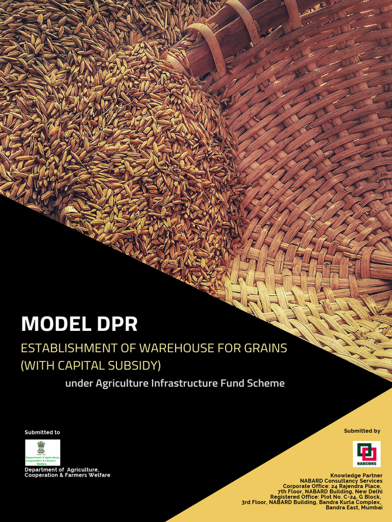 Model DPR: Establishment of Warehouse For Grains (With Capital Subsidy ...