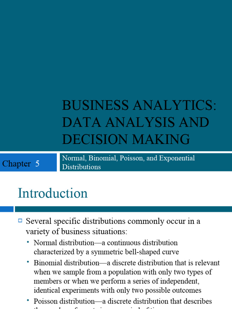 Normal, Binomial, Poisson, and Exponential Distributions | PDF ...