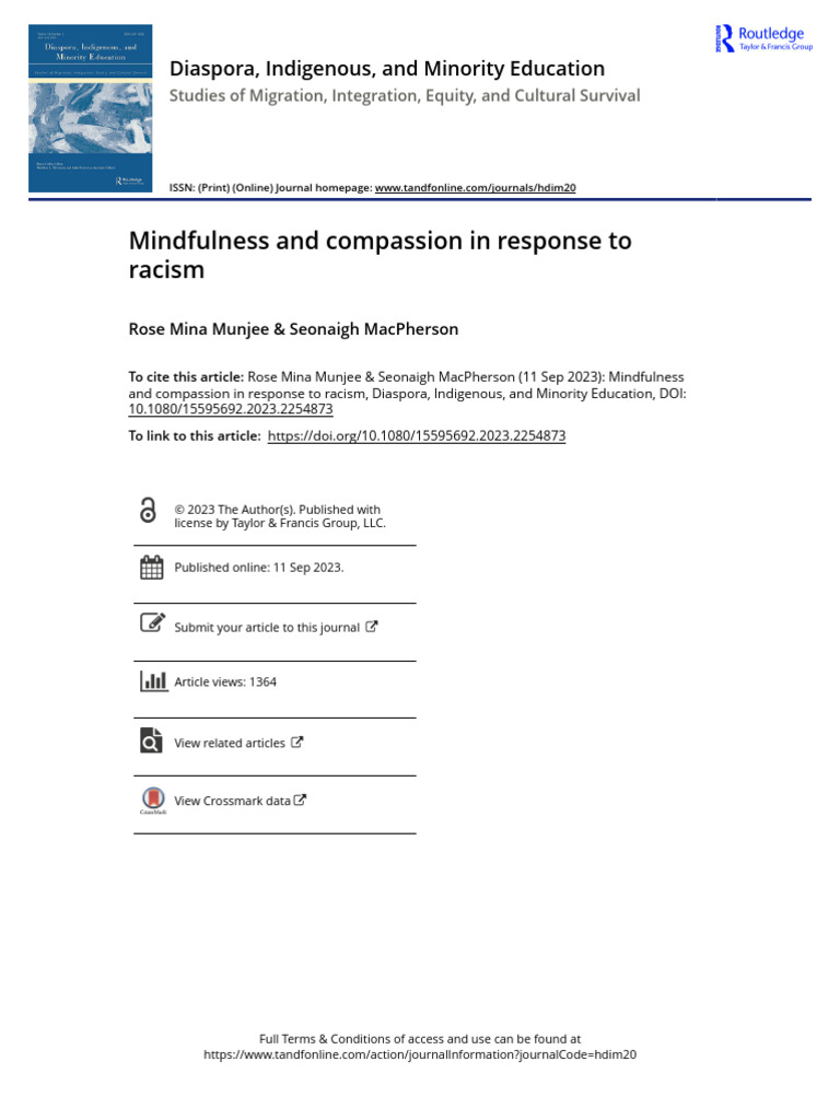 Mindfulness and Compassion in Response To Racism KUAL | PDF ...