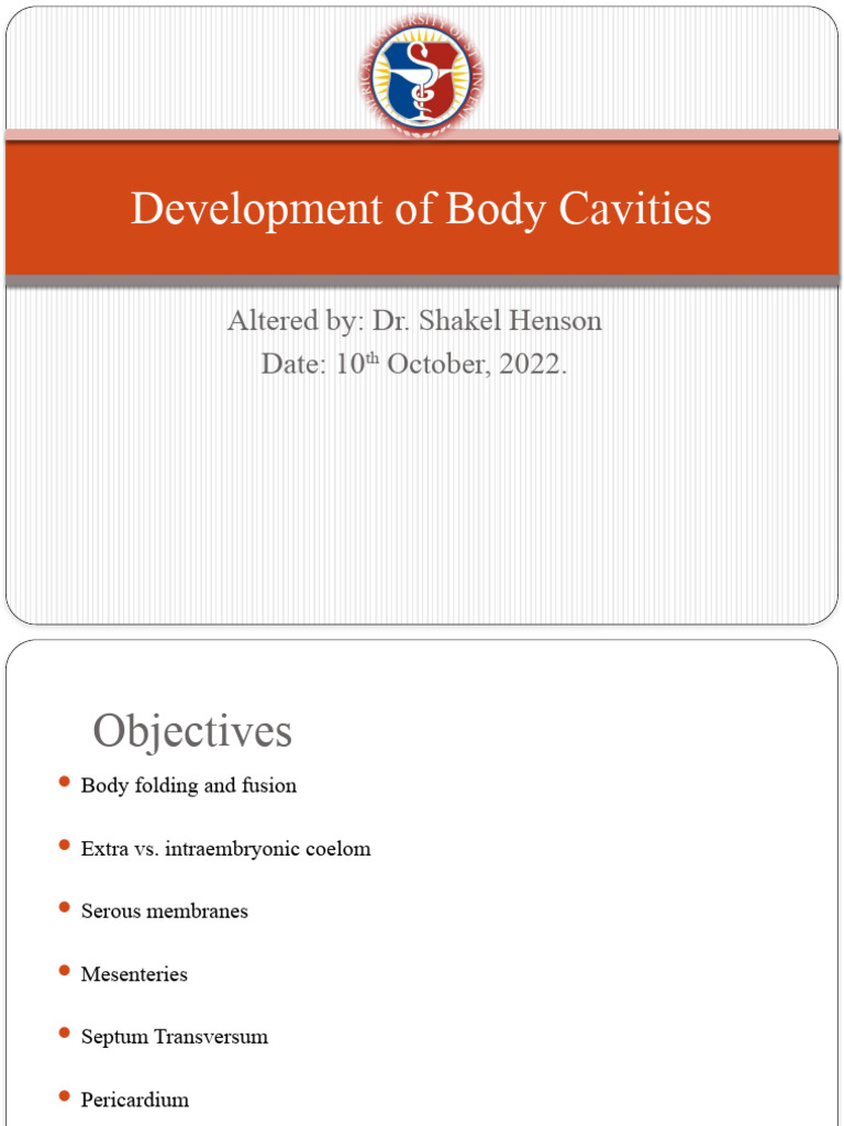 Week 6 - Day 1 - Development of Body Cavities | PDF | Developmental ...