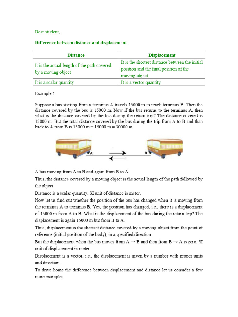Distance and Displacement001 | PDF | Distance | Euclidean Vector