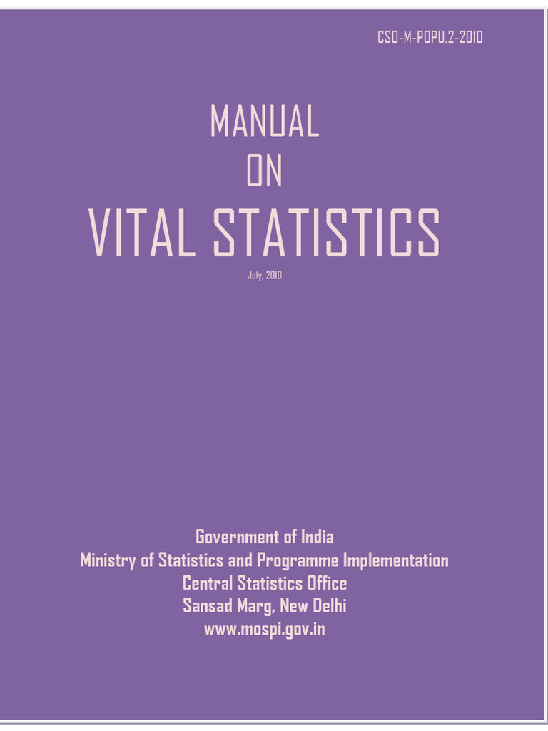 Vital Statistics 2010 0 | PDF | Demography | Birth Certificate