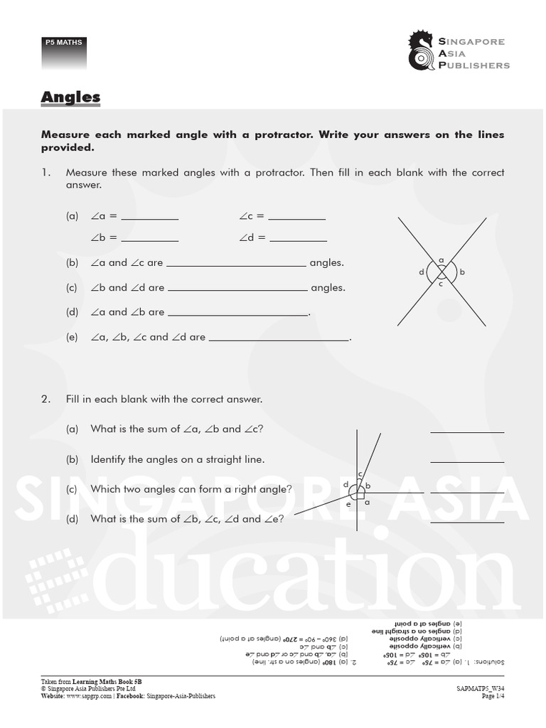 P5Maths Week 34 | PDF | Elementary Geometry | Elementary Mathematics