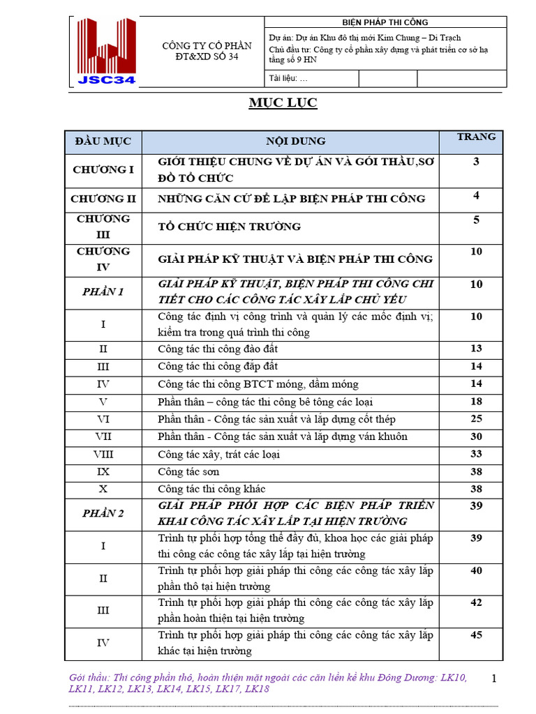 Thuyet Minh BPTC | PDF